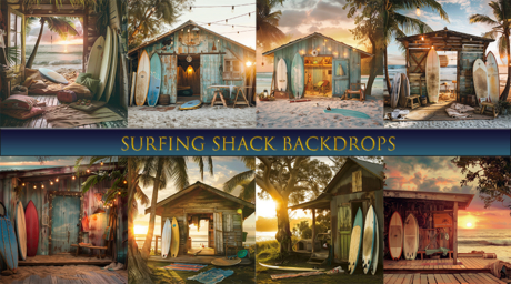 Second Life Marketplace - SATO - Surfing Shack Blogger backdrops (UNPACK)